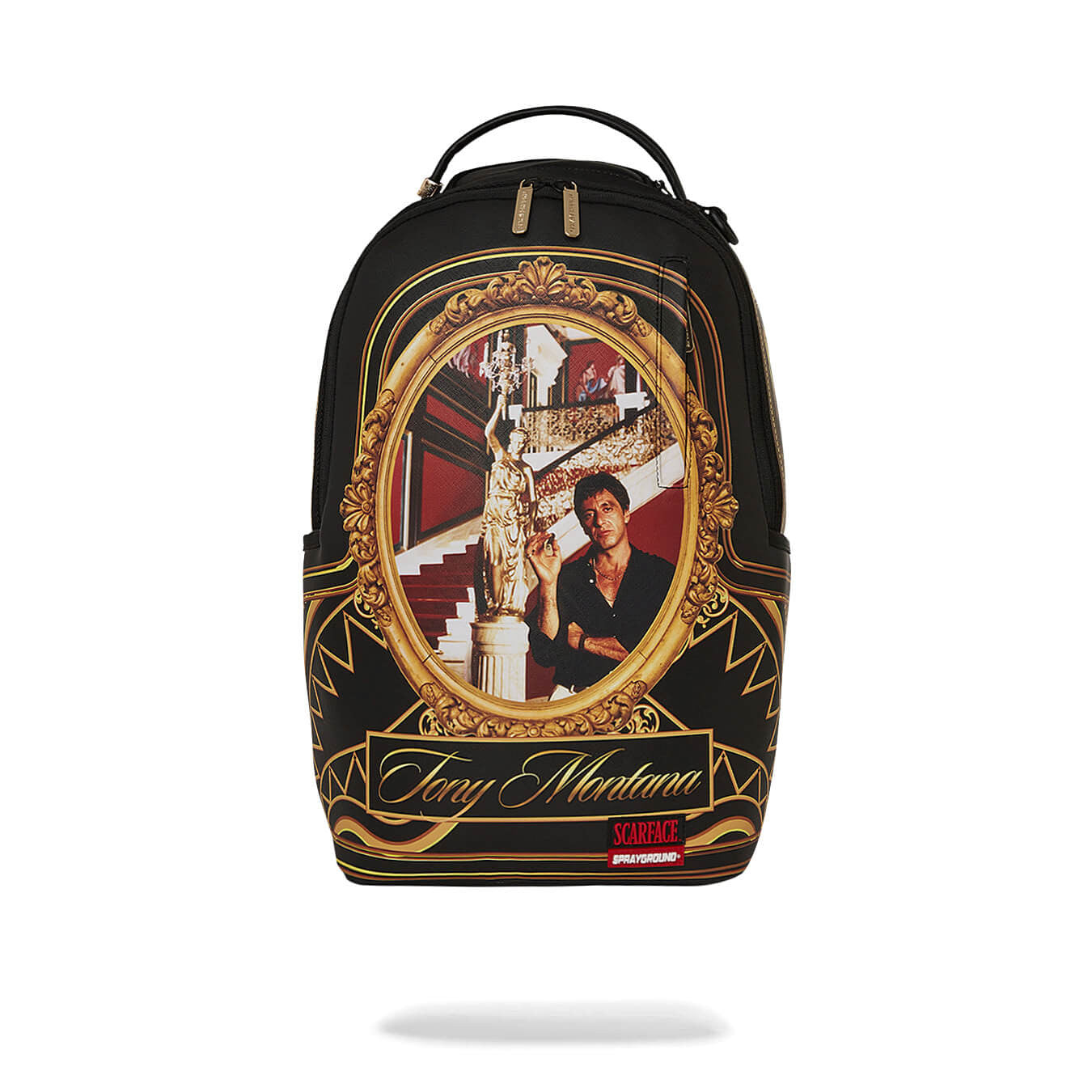 Sprayground Backpack Scarface Stairs Backpack Black Black – BBALLTOWN