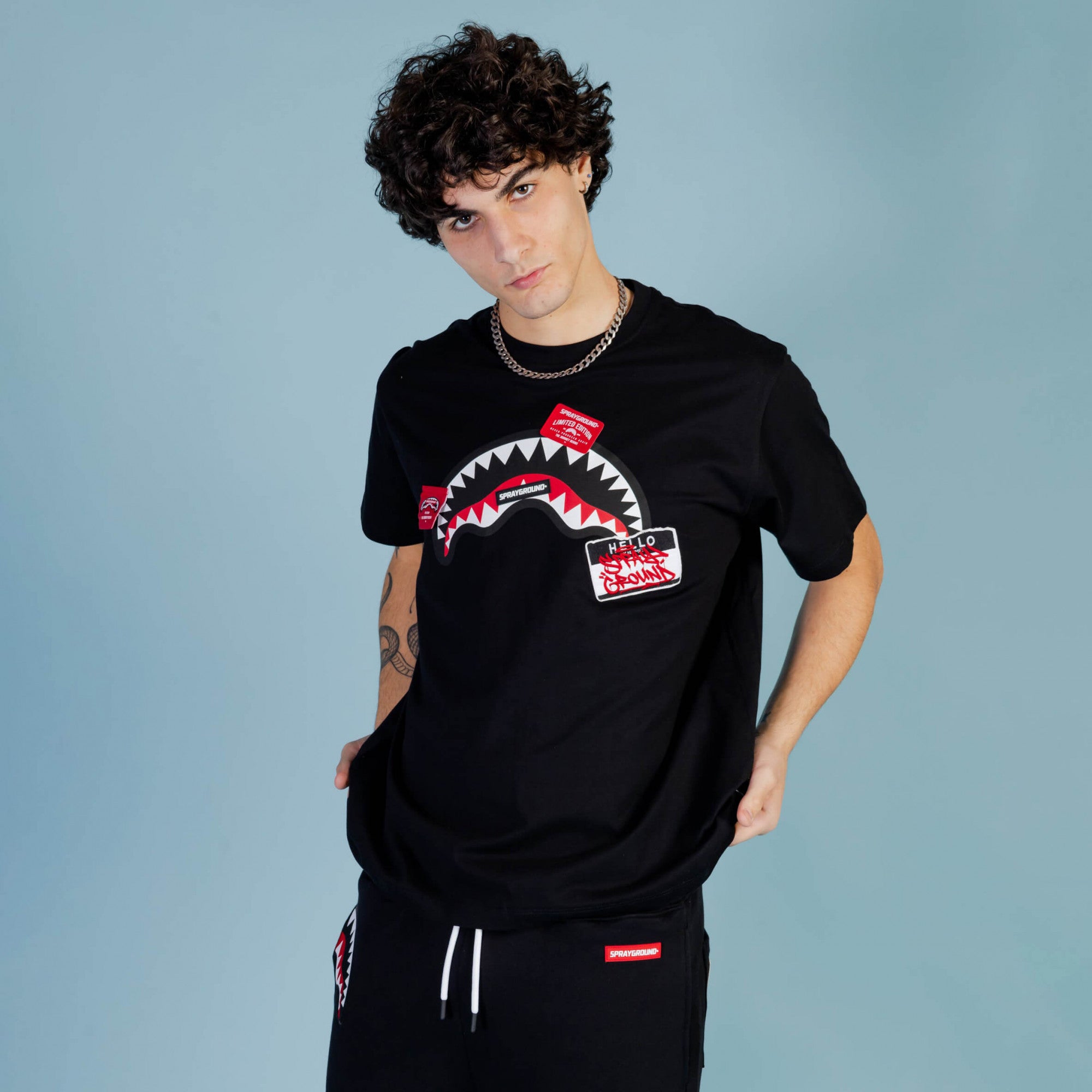 Sprayground Label Shark Regular T-Shirt Black – BBALLTOWN
