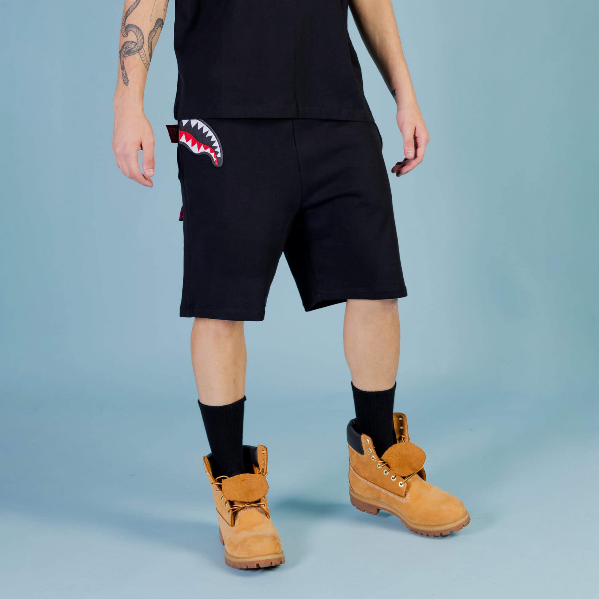 Sprayground Label Shark Pants Black – BBALLTOWN